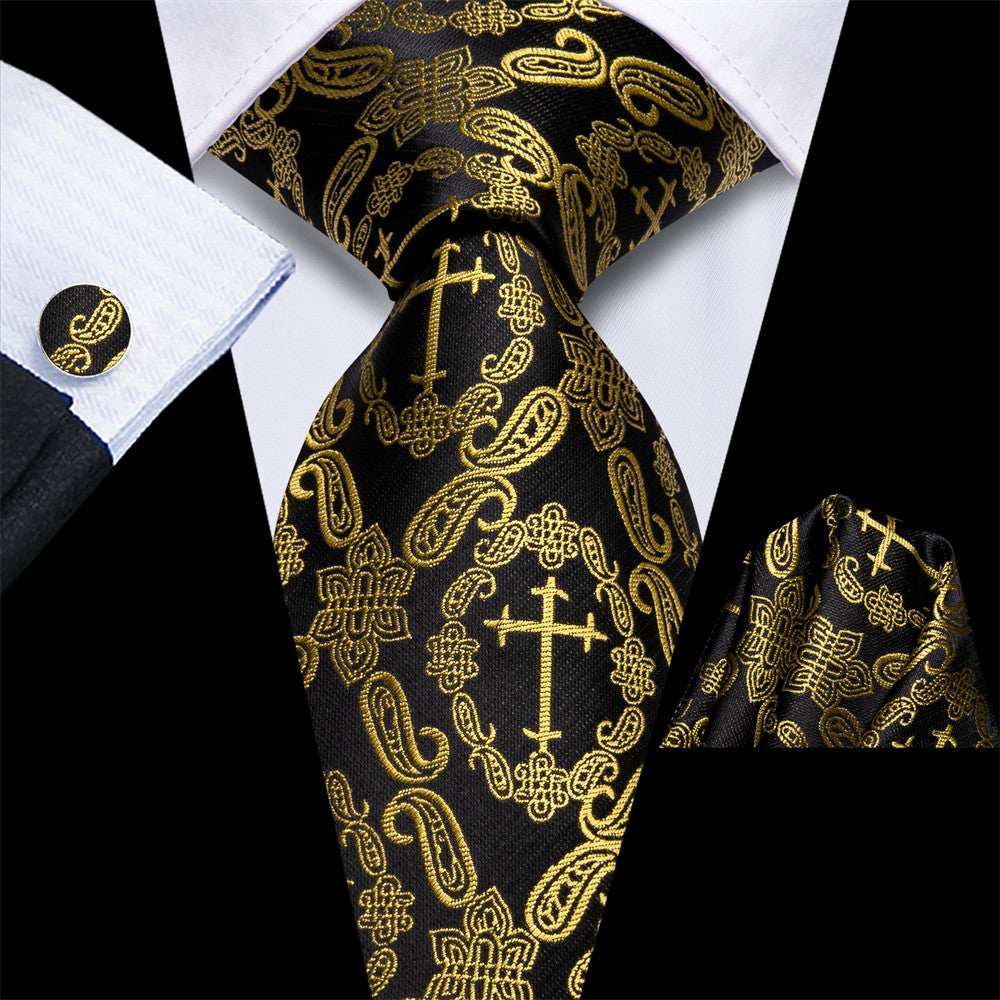 Hi-Tie Mens Ties Paisley Silk Necktie Set Best Suit Cool Tie for Men