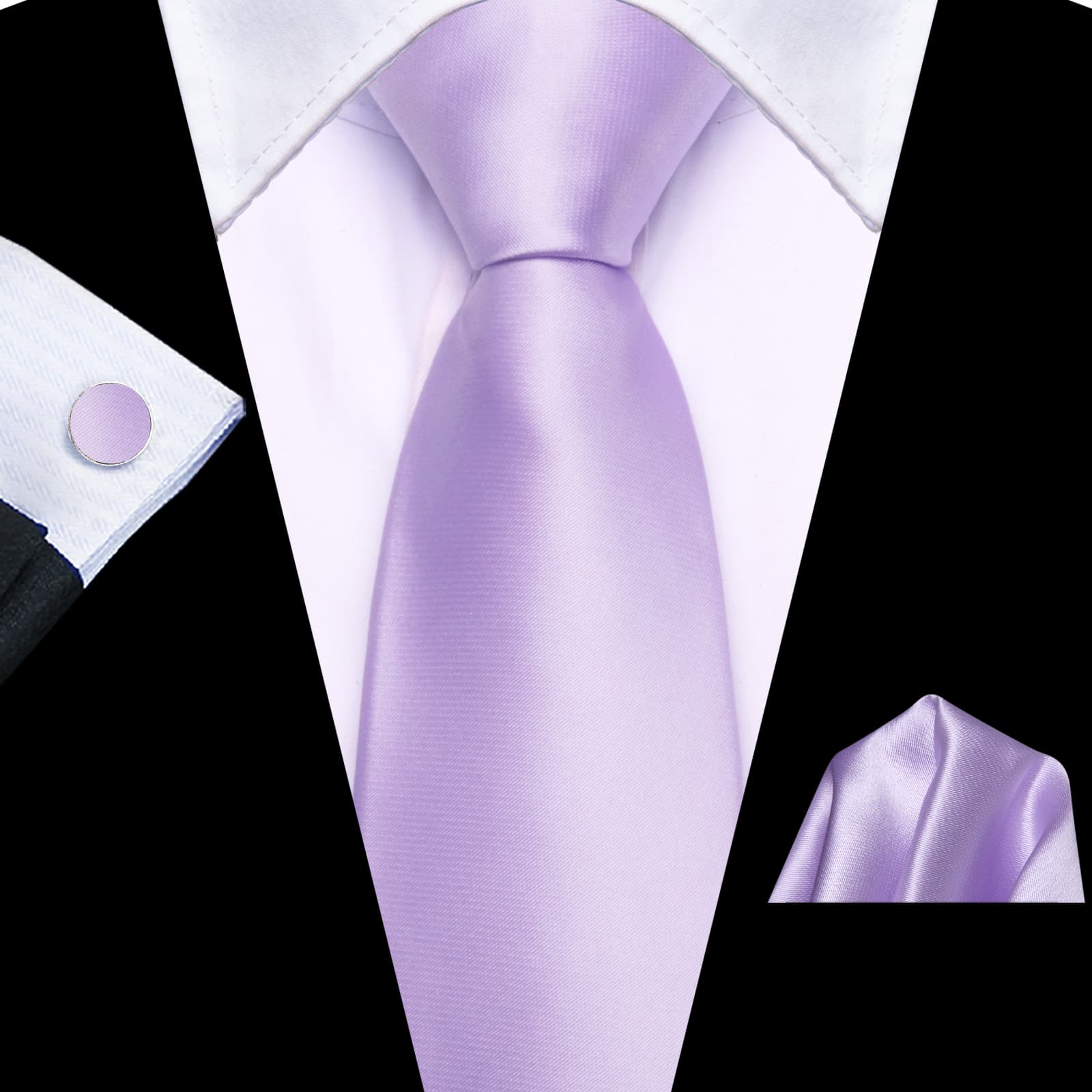 Hi-Tie Plaid Sky Blue Silver Tie Jacquard Silk Necktie Set for Men